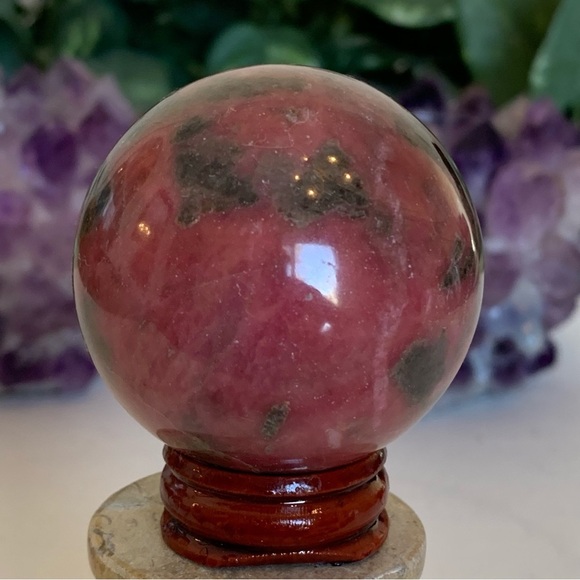 Red Rhodonite Sphere | Accents | 2 Red Rhodonite Polished Sphere ...